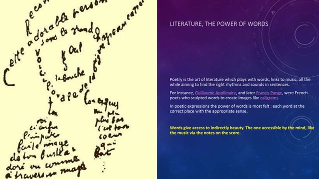 Literature the power of words | PPTX