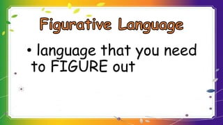 Literal Language VS. Figurative Language | PPTX