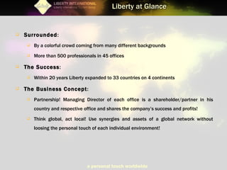 Liberty International Tourism Group - LEISURE | PPT