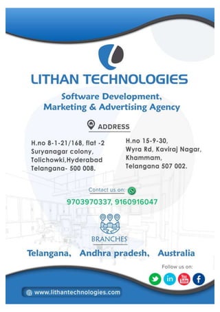 Lithan Technologies | PPTX | Computer Software and Applications | Computing