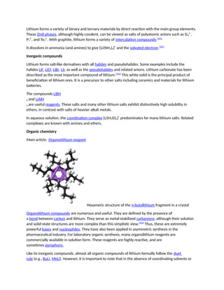 Lithium is one of the components in periodic table | PDF