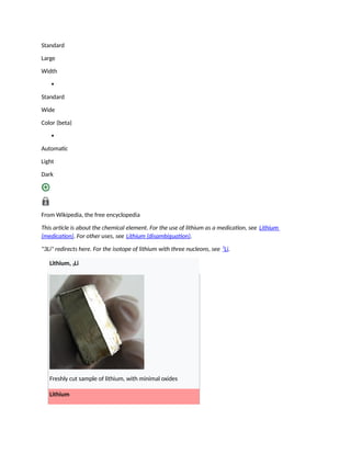 Lithium is one of the components in periodic table | PDF