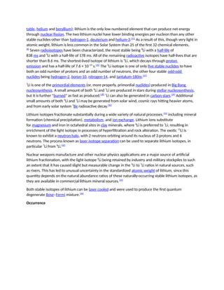 Lithium is one of the components in periodic table | PDF