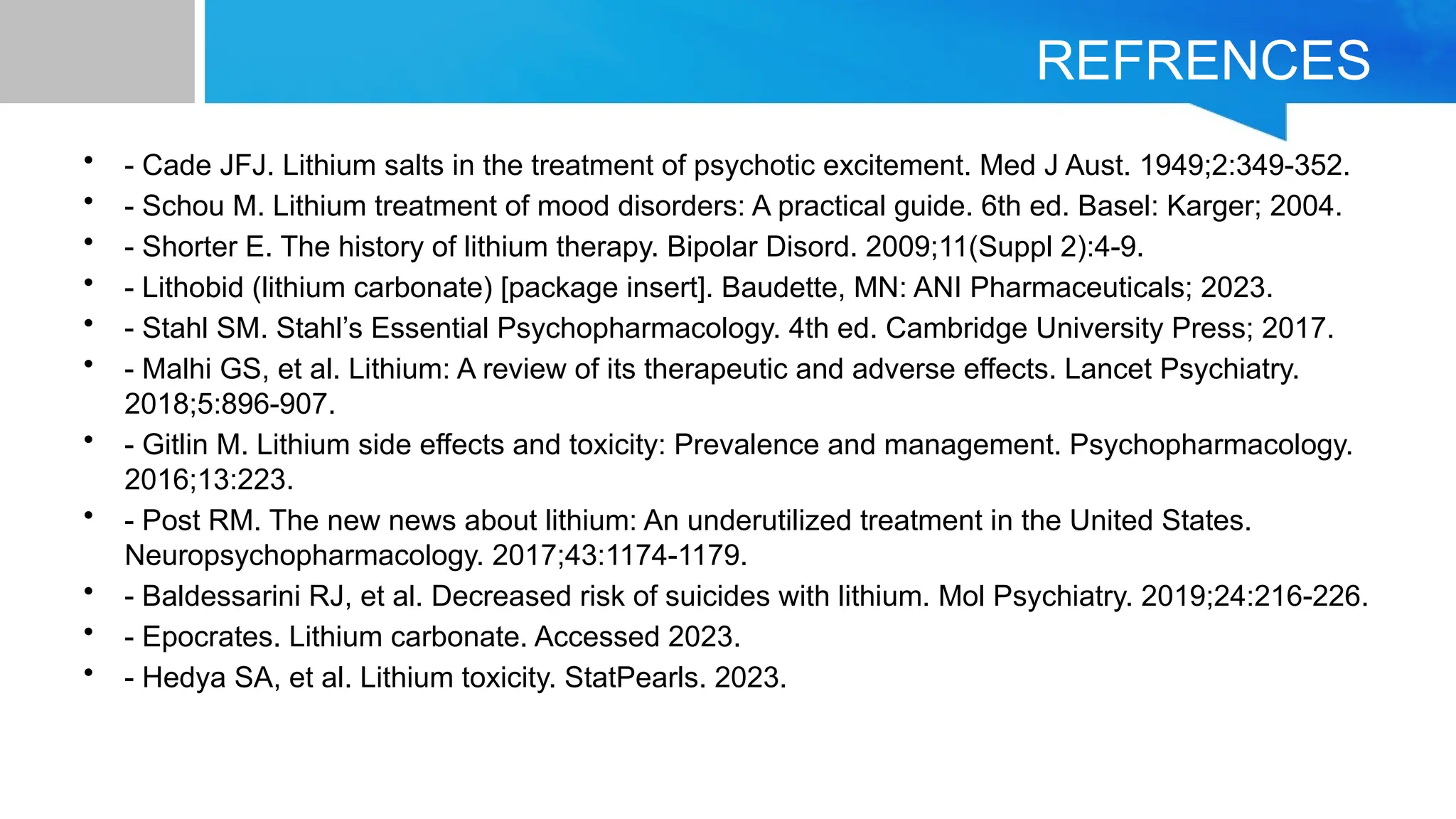 LITHIUM.pptx use history mechanism of action | PPTX