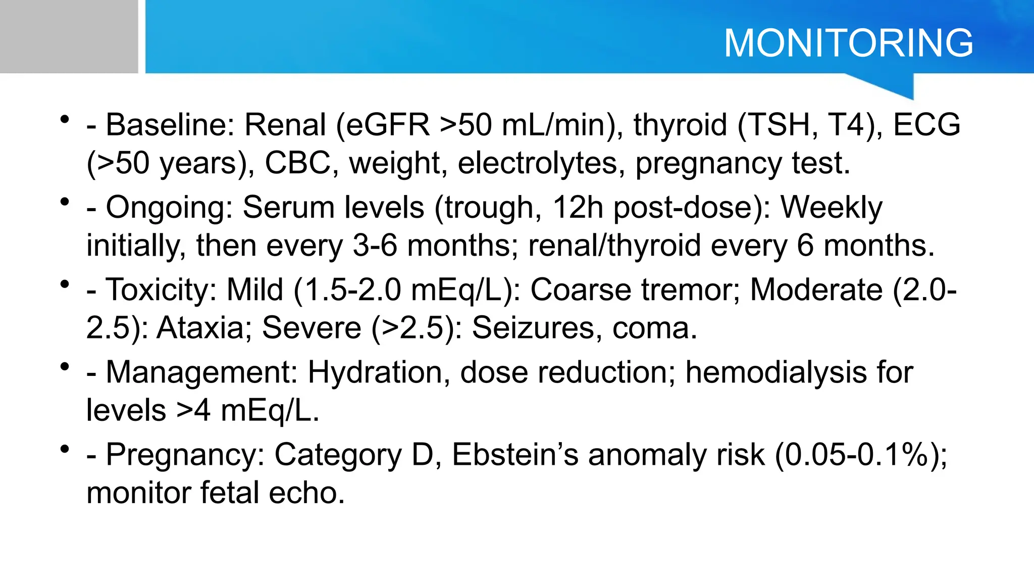 LITHIUM.pptx use history mechanism of action | PPTX