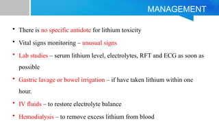 LITHIUM.pptx use history mechanism of action | PPTX