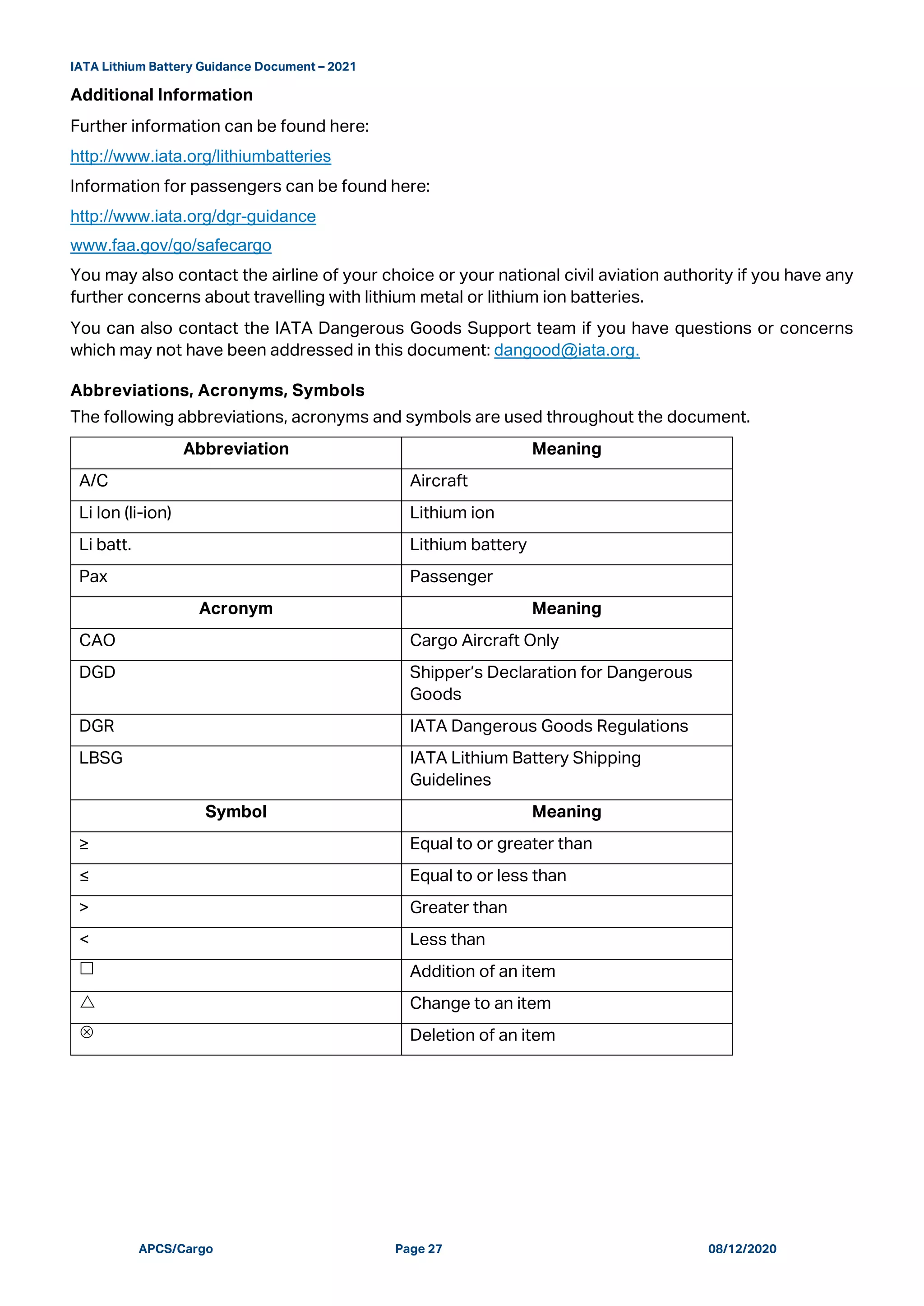 Lithium battery guidance document 2021 | PDF