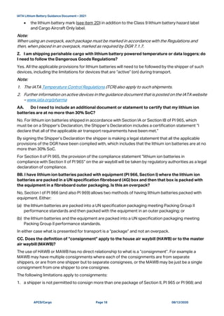 Lithium battery guidance document 2021 | PDF