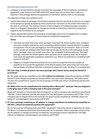 Lithium battery guidance document 2021 | PDF