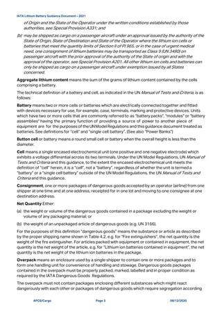 Lithium battery guidance document 2021 | PDF