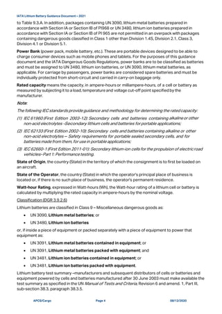 Lithium battery guidance document 2021 | PDF