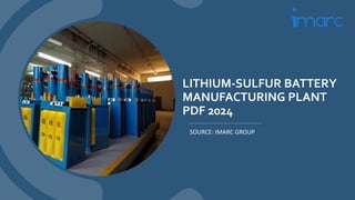 Lithium-Sulfur Battery Manufacturing Plant Project Report.pptx