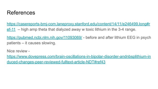 EEG changes associated with lithium use in patients | PPT
