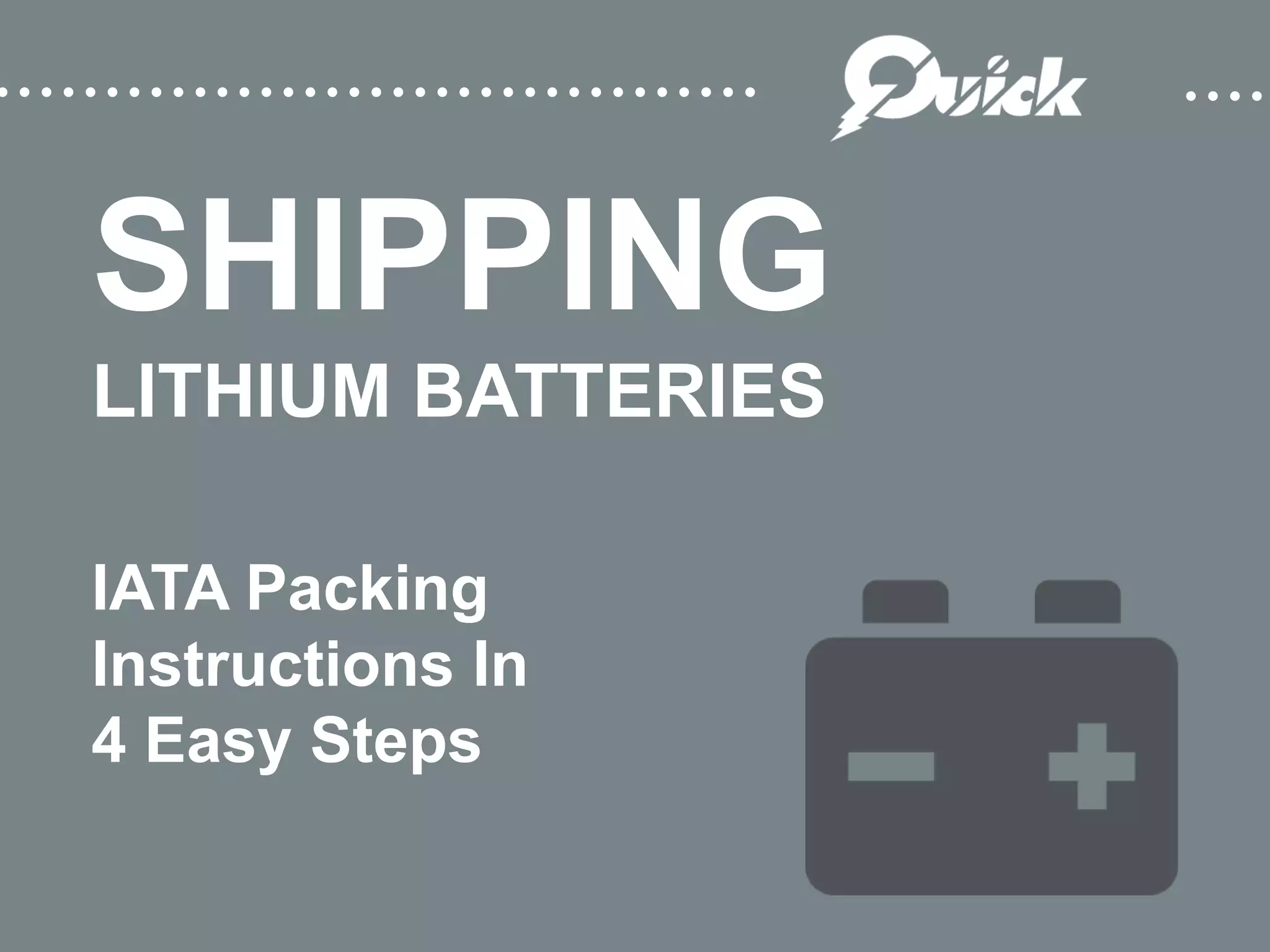 Shipping Lithium Batteries - IATA Packing Instruction in 4 Easy Steps | PPTX | Air Travel ...