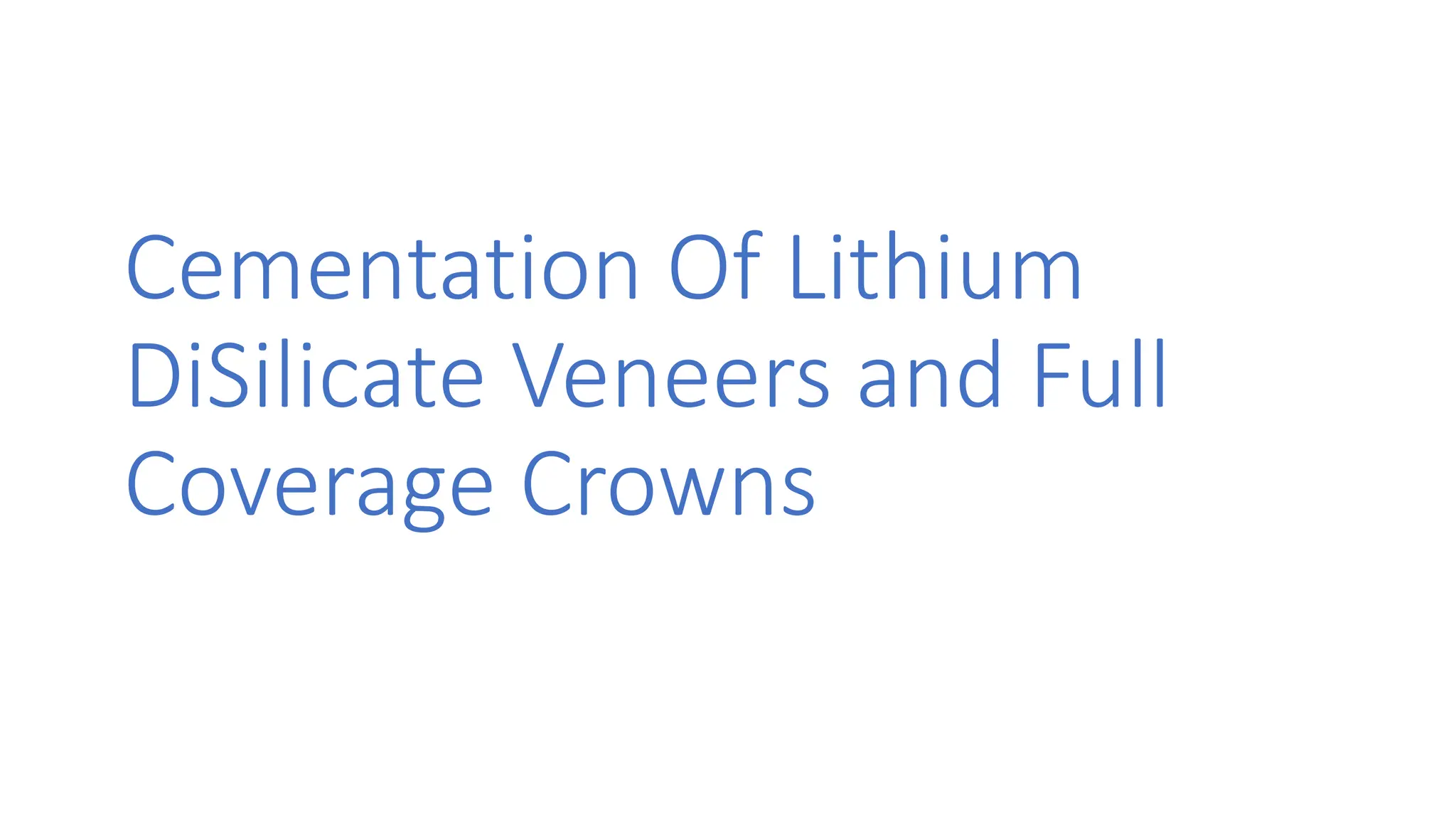 LITHIUM DISILICATE PPT in dentistary non metallic crown | PPTX