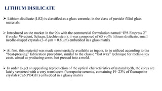 LITHIUM DISILICATE PPT in dentistary non metallic crown | PPTX
