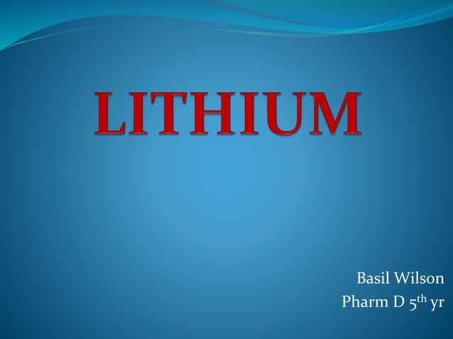 Lithium | PPT