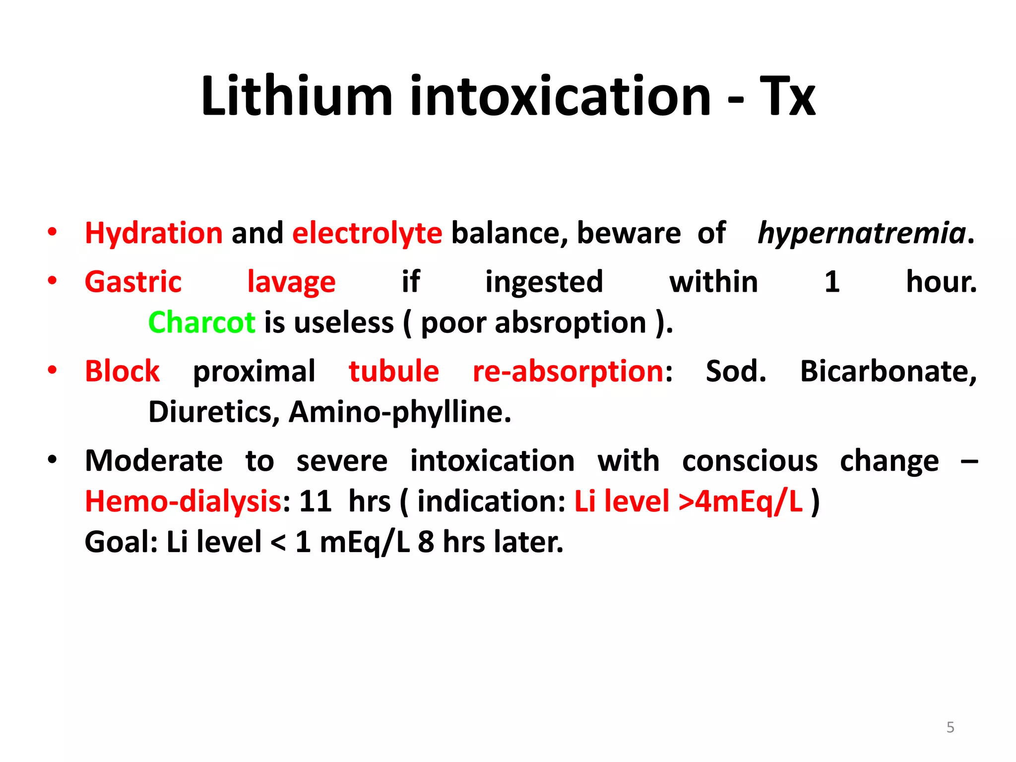Lithium intoxication – s | PPTX