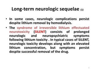 Lithium intoxication – s | PPTX