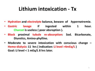 Lithium intoxication – s | PPTX
