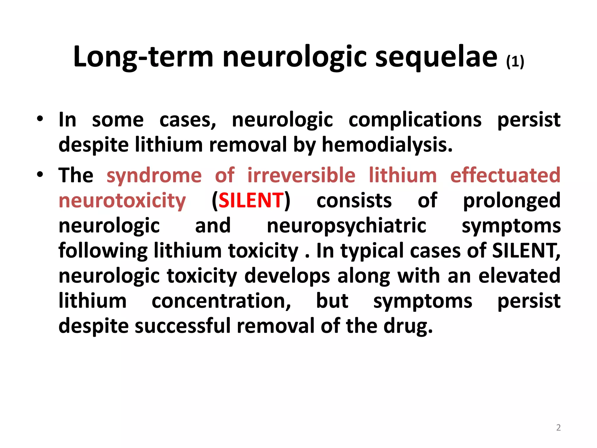 Lithium intoxication – s | PPT