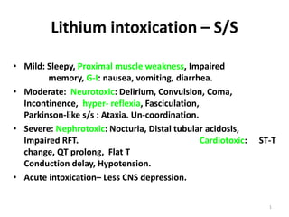 Lithium intoxication – s | PPTX