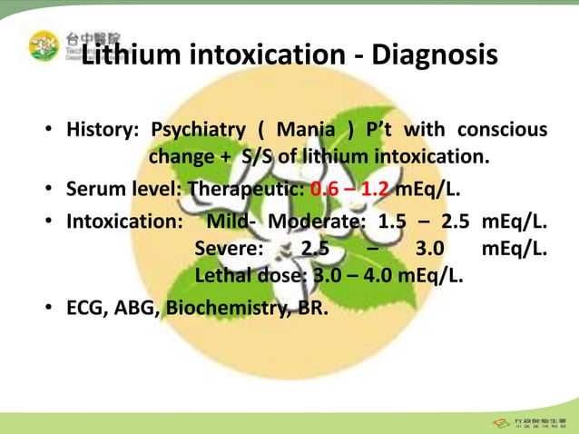 Lithium intoxication – s | PPTX