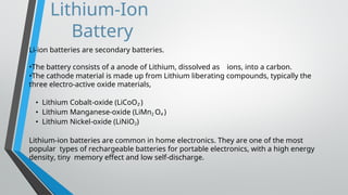 LITHIUM ION BATTERIES UNIT-III-CLASS 2.ppt