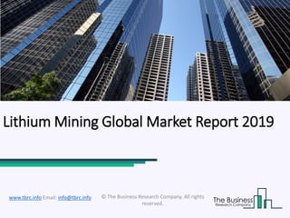 Lithium mining global market | PDF
