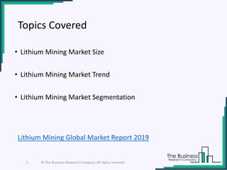 Lithium mining global market | PDF