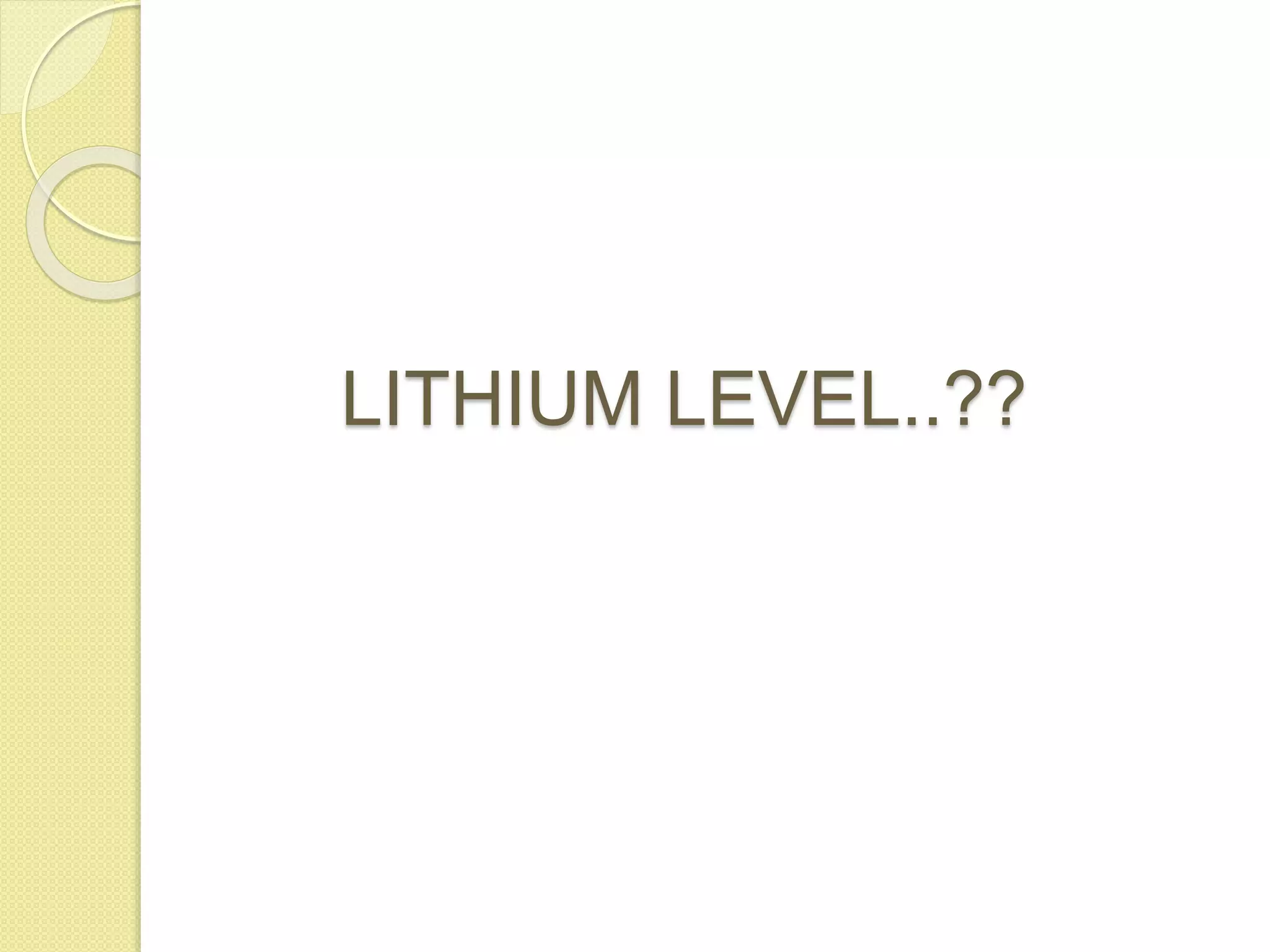Lithium ppt | PPTX