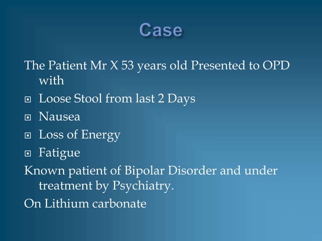 Lithium Toxicity | PPTX | Blood Disorders | Diseases and Conditions
