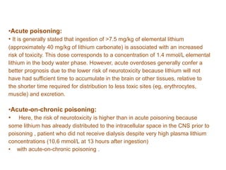 Lithium toxicity | PPTX