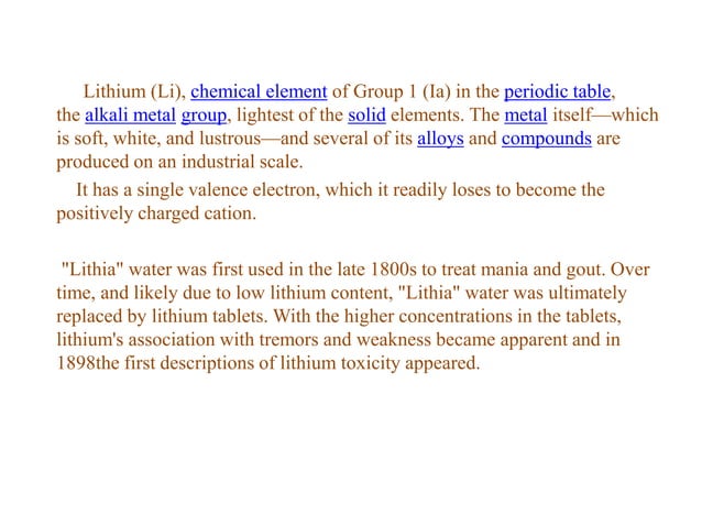 Lithium toxicity | PPTX | Brain and Nervous System Disorders | Diseases ...