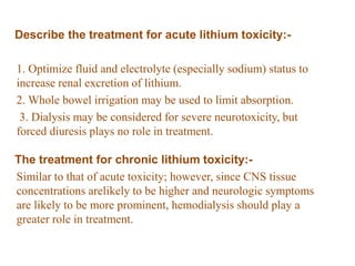 Lithium toxicity | PPTX