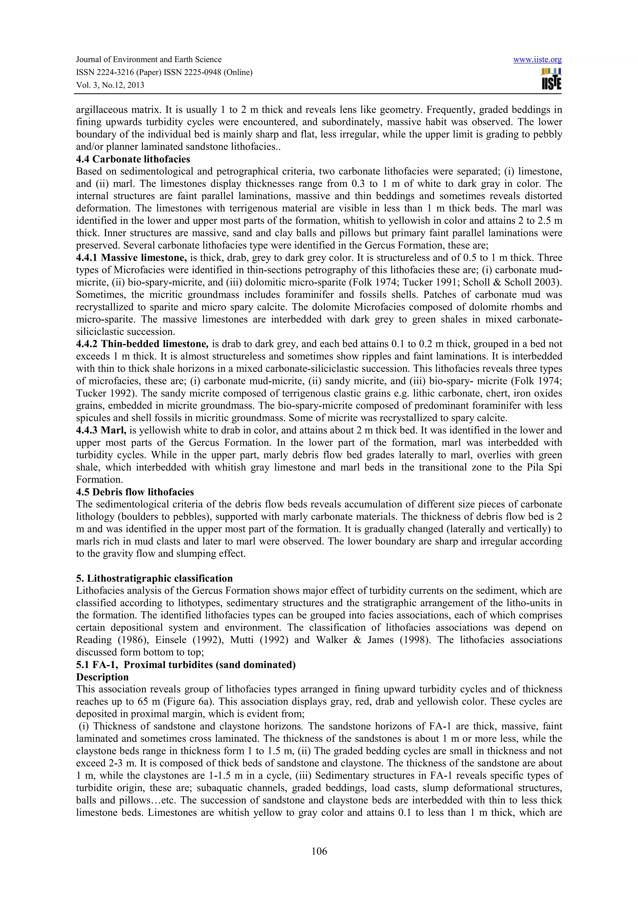 Lithofacies Architecture Of The Gercus Formation In Jabal Haibat Sultan Ne Iraq New Concept Of