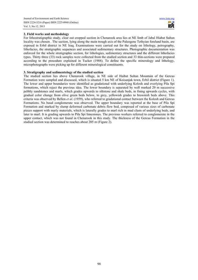 Lithofacies architecture of the gercus formation in jabal haibat sultan ...