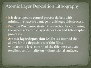 Lithographic techniques | PPT