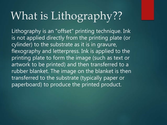 Lithography | PPTX