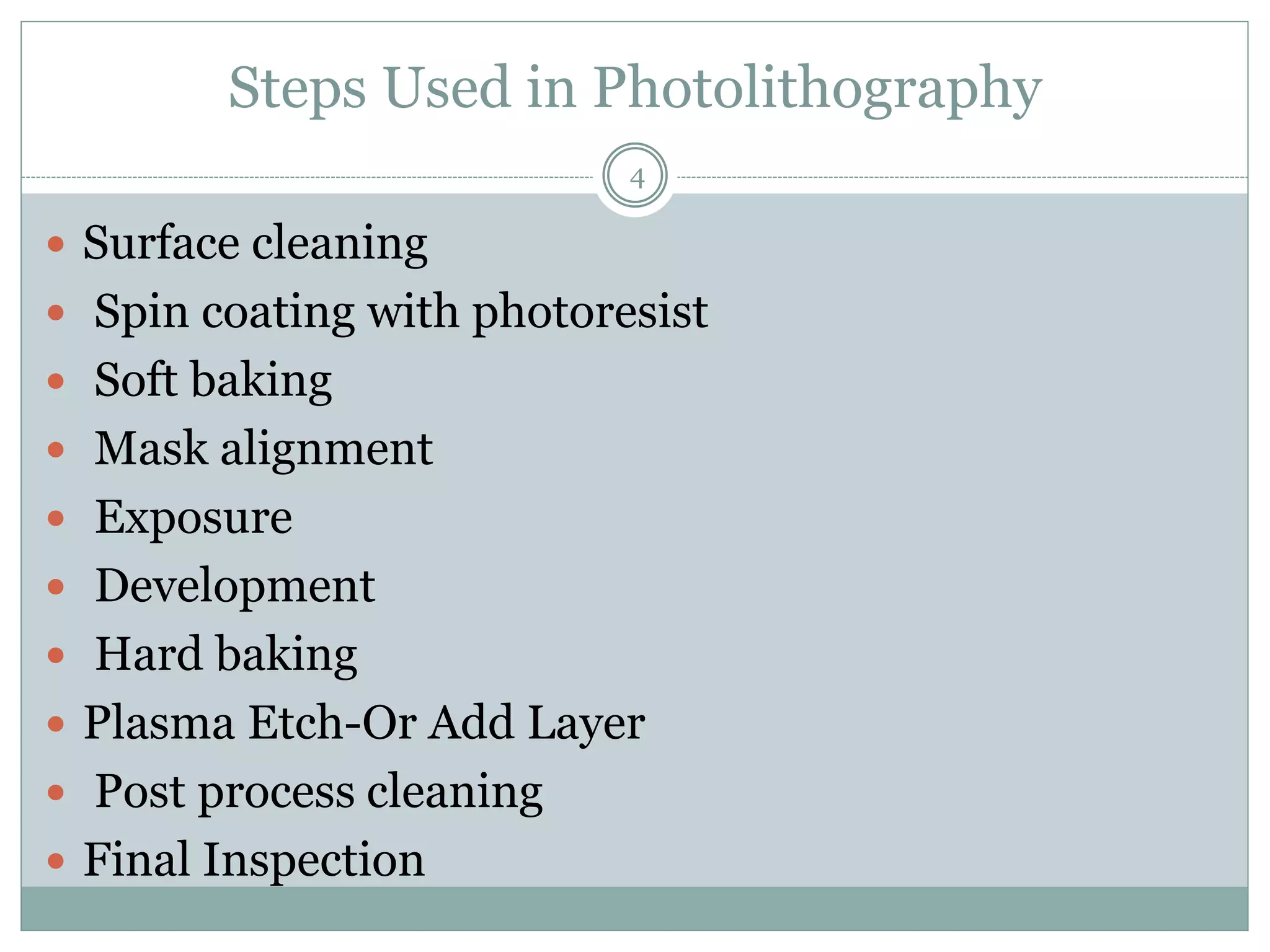 Lithography fabrication ppt | PPTX