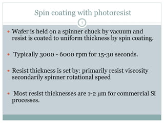 Lithography fabrication ppt | PPTX