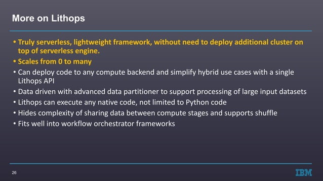 Toward Hybrid Cloud Serverless Transparency with Lithops Framework | PPT