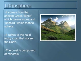 The Lithosphere/Geosphere | PPTX