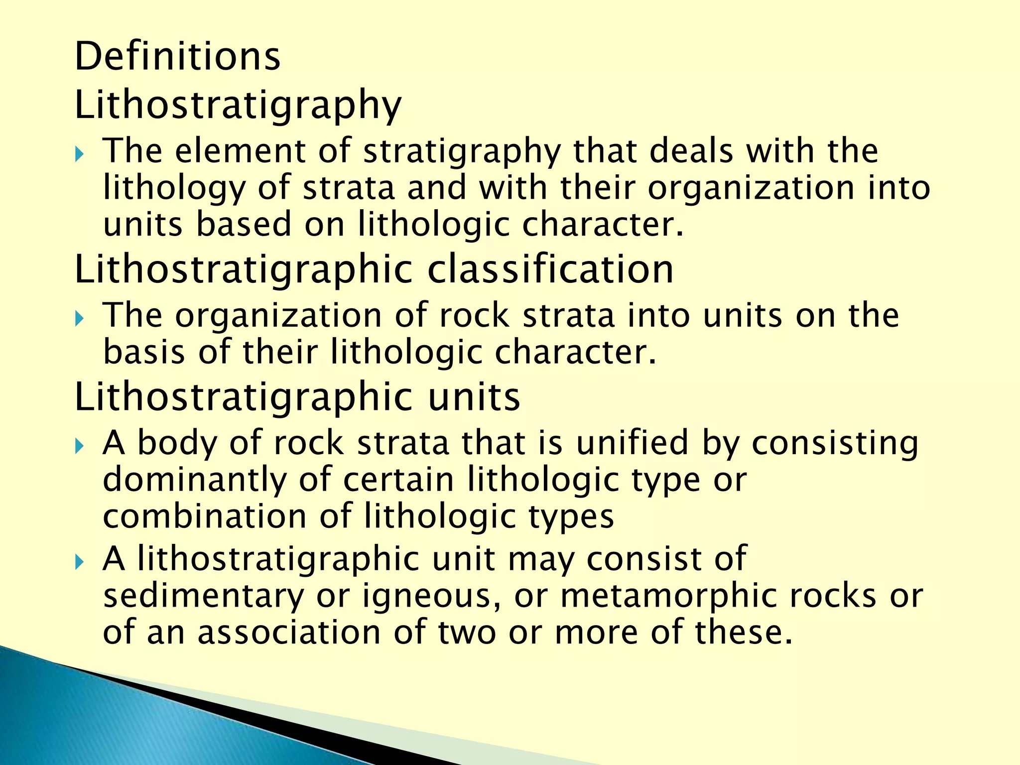 Lithostratigraphic units Geology By Misson Choudhury | PPT