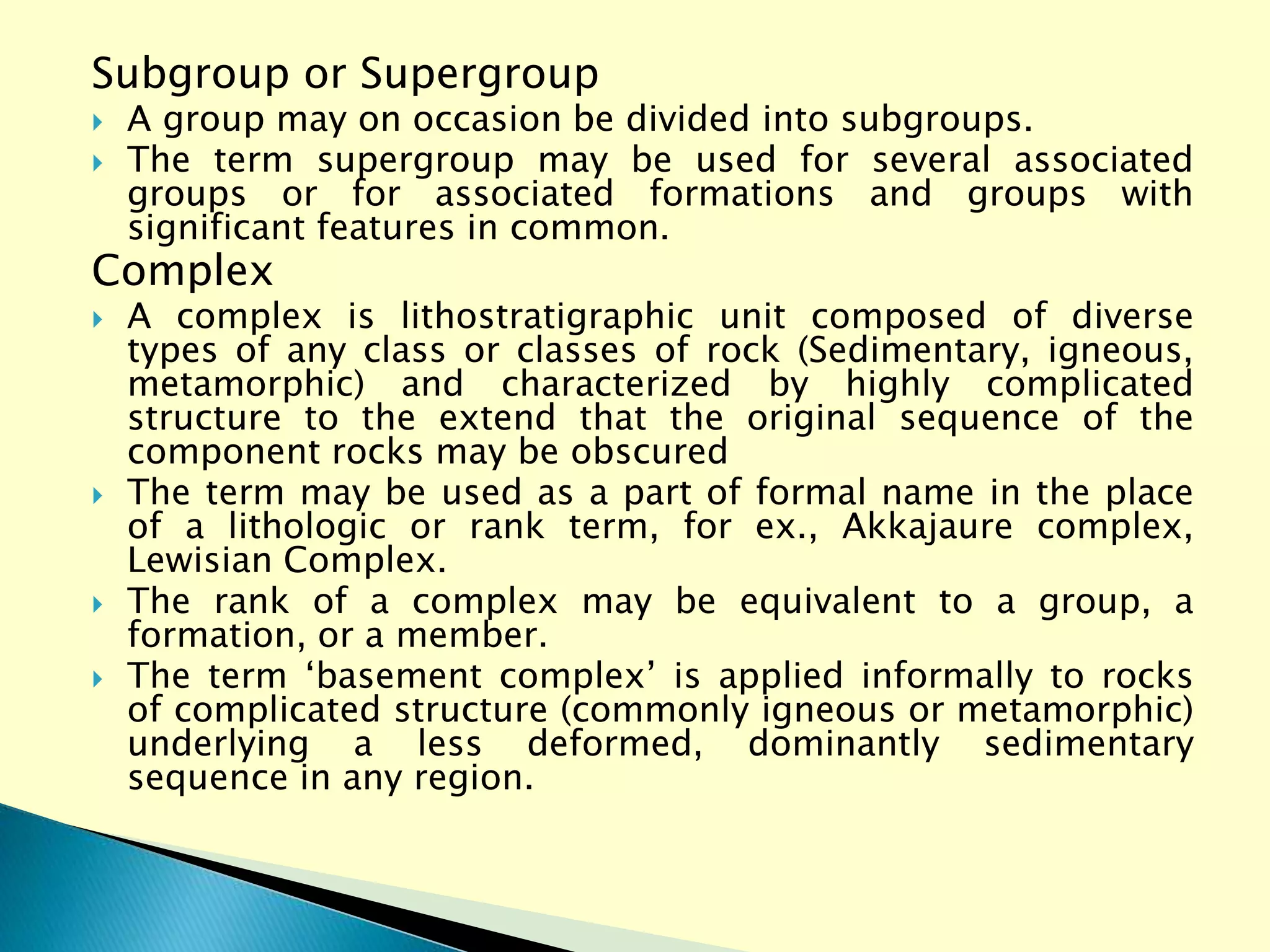 Lithostratigraphic units Geology By Misson Choudhury | PPT