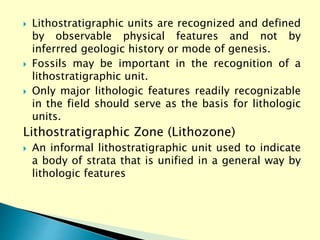 Lithostratigraphic units Geology By Misson Choudhury | PPT