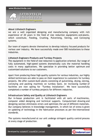 Lithotech Engineers, Thane , Sieving | PDF