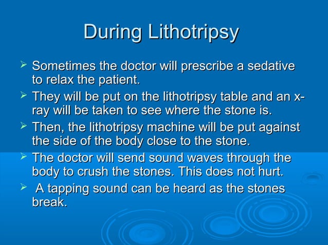 Lithotripsy | PPT | Surgery | Medical Health