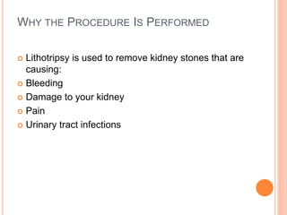 Lithotripsy.pptx | Surgery | Medical Health