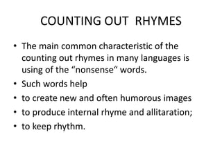 Lithuanian counting out rhymes | PPTX